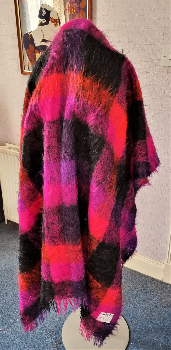 Lan-Air-Cel vintage mohair plaid wool throw blanket – The Frockery