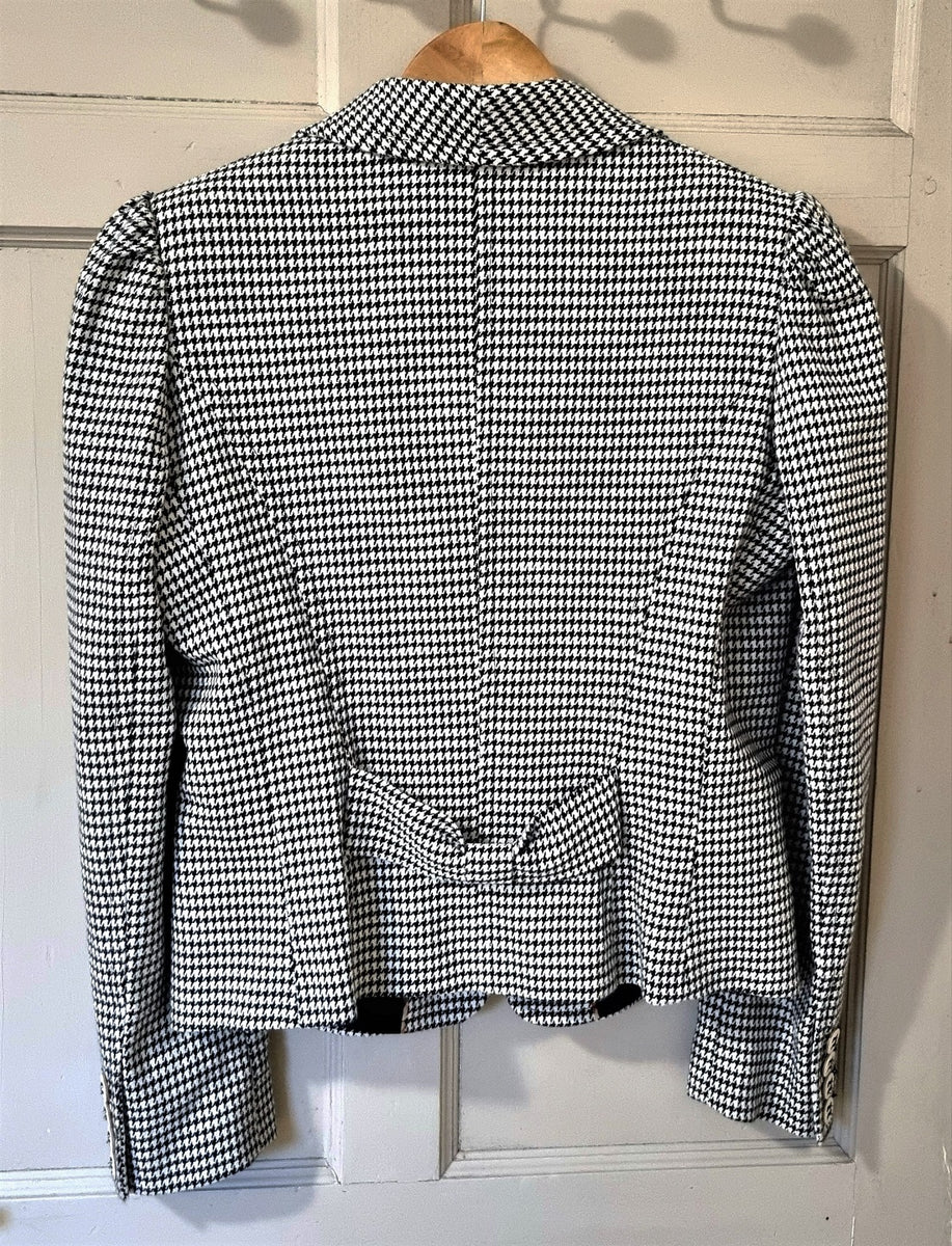 DAKS black and white dogtooth check jacket – The Frockery