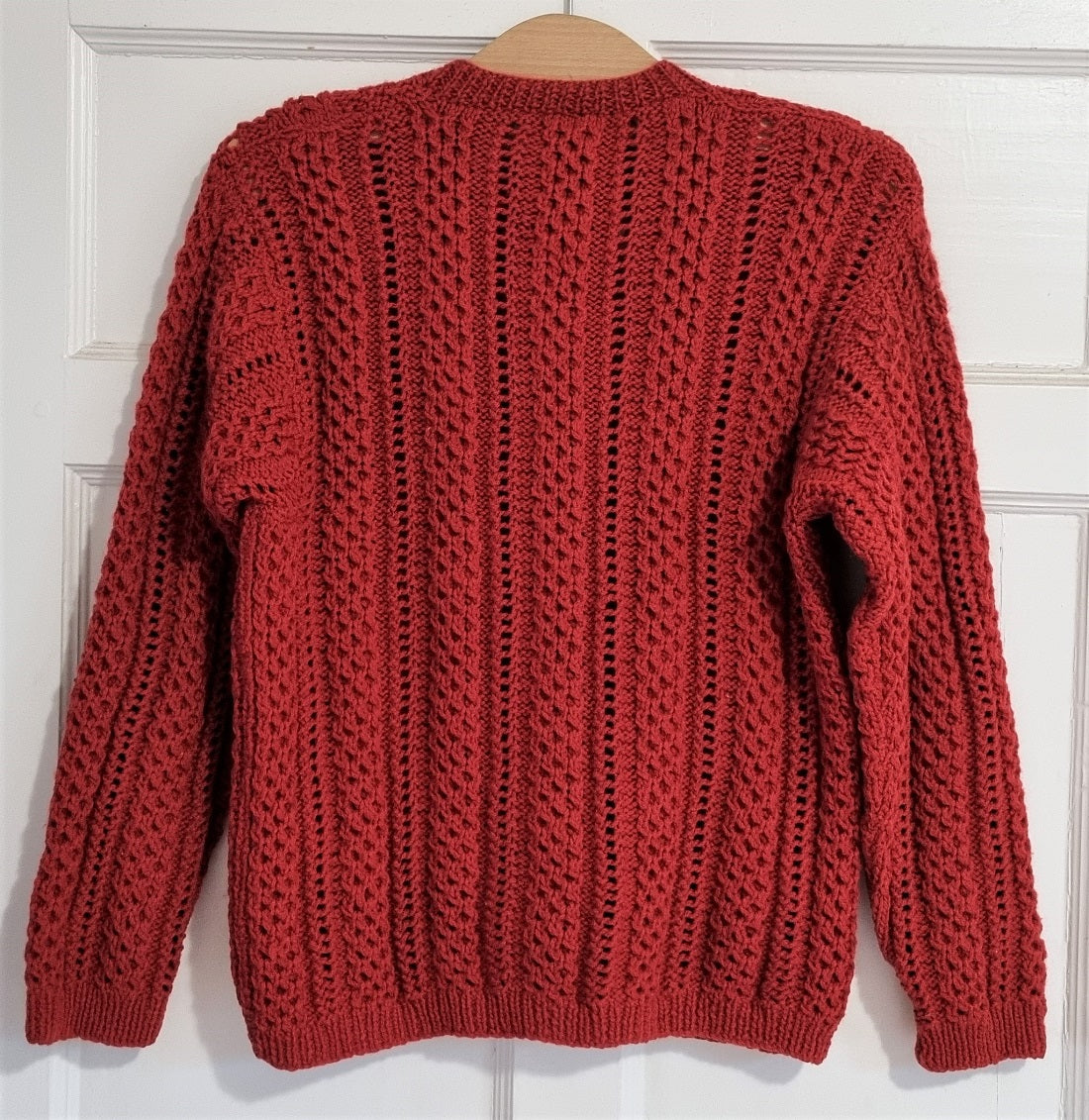 Vintage brick fancy cable knit cardigan – The Frockery