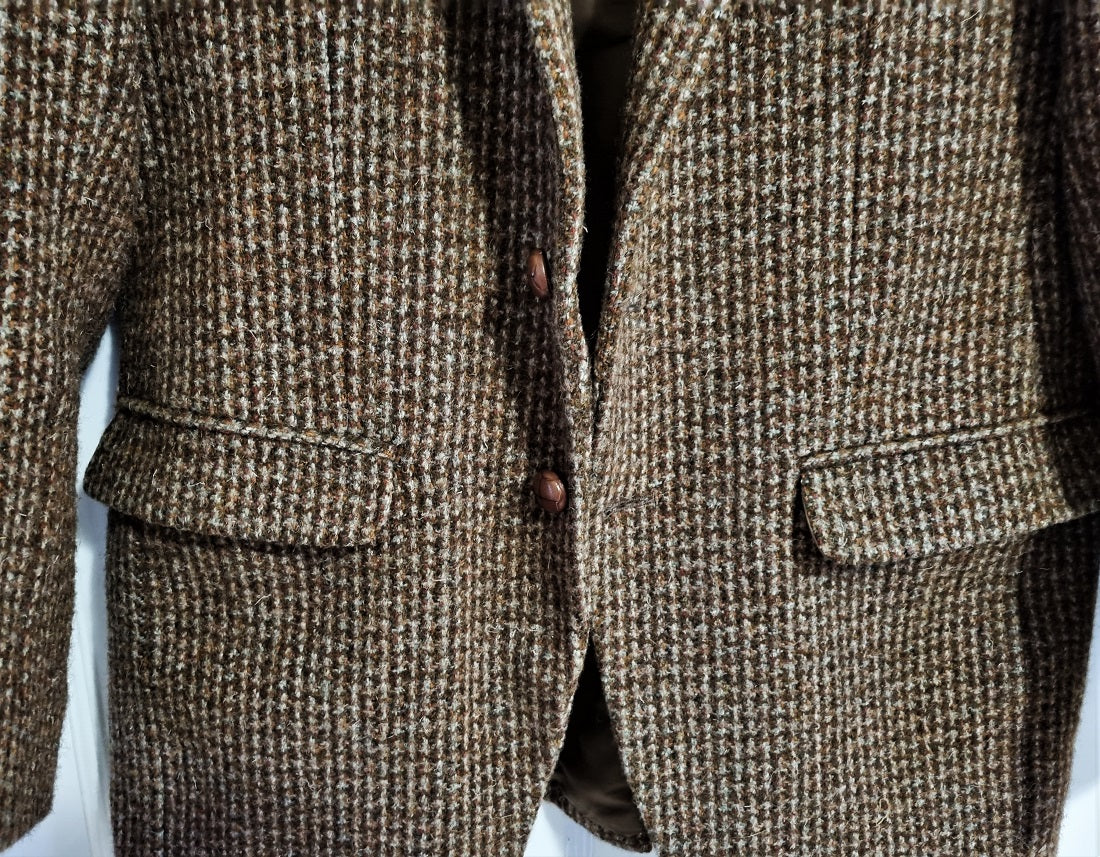 Men’s vintage brown Harris Tweed jacket – The Frockery