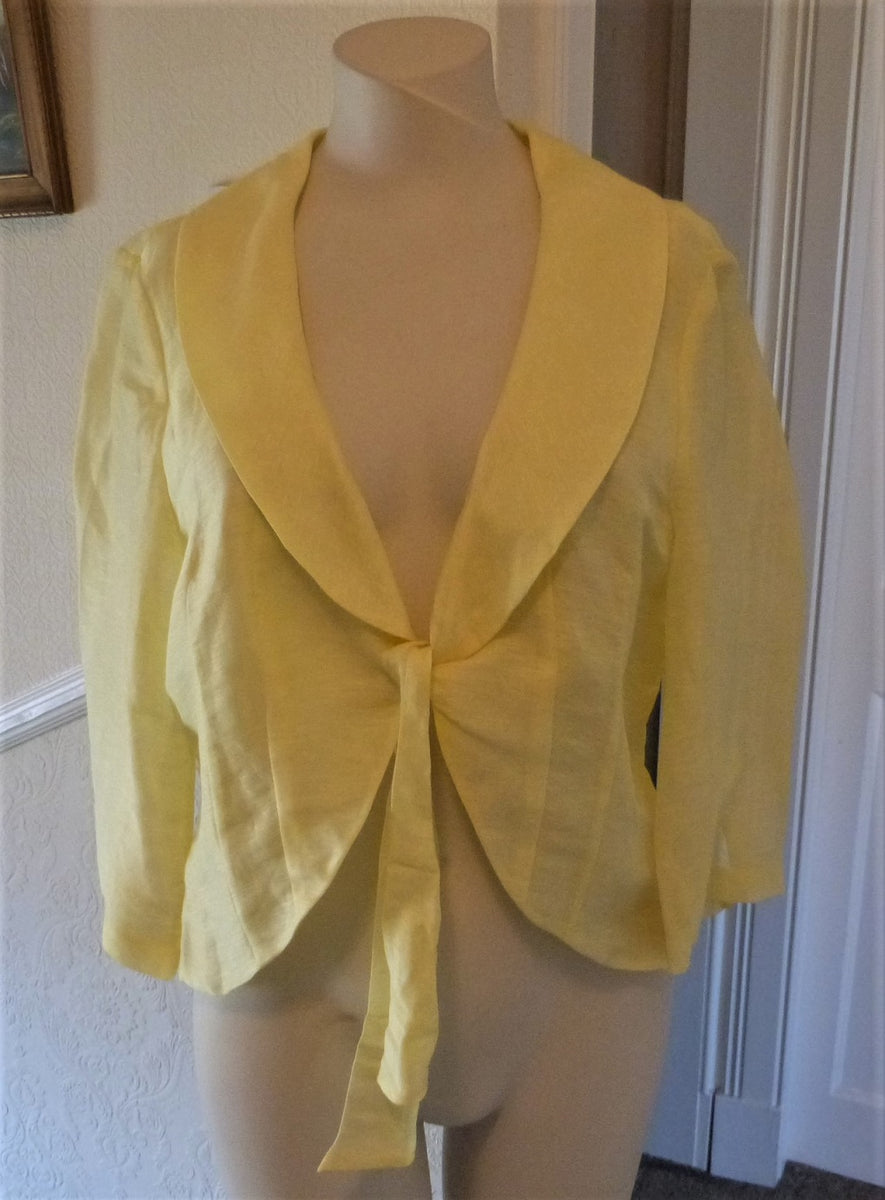Minuet lemon yellow bolero shrug – The Frockery