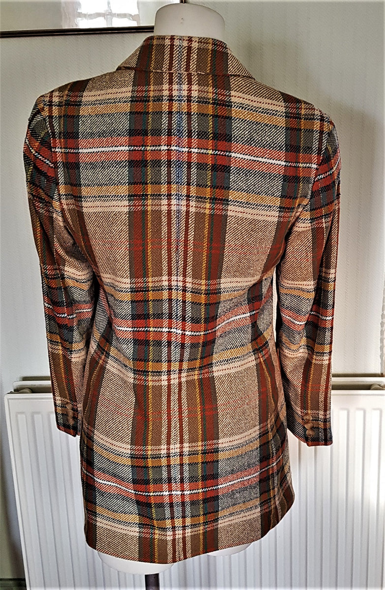 DAKS Signature tartan plaid silk jacket – The Frockery