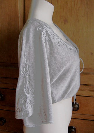 Silver sparkly bolero shrug by Phase Eight – The Frockery