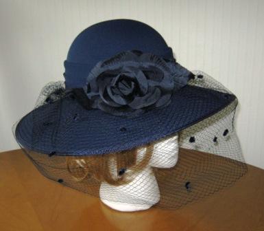 Cappelli Condici navy wedding Ascot occasion hat – The Frockery