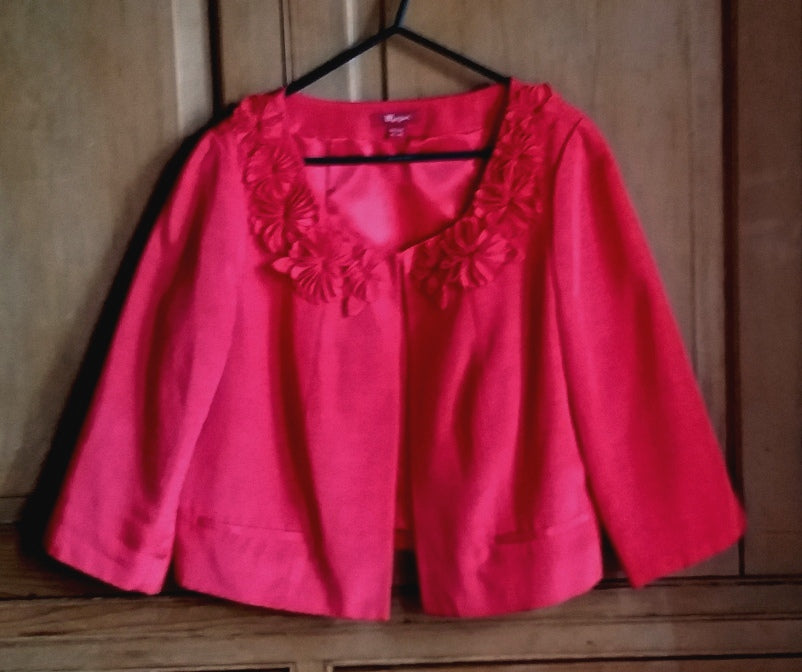 Monsoon red evening jacket – The Frockery