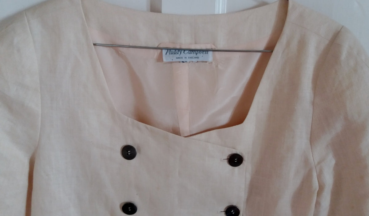 Paddy Campbell 80s cream silk cropped jacket – The Frockery