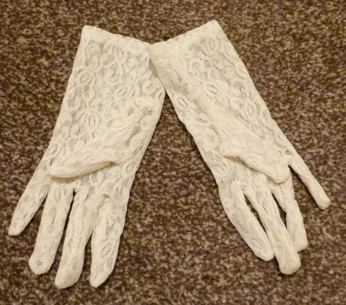 Cream lace gloves uk store